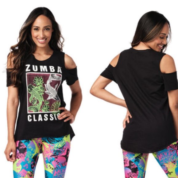 Zumba Fitness | Tops | Zumba Classic Cold Shoulder Top | Poshmark